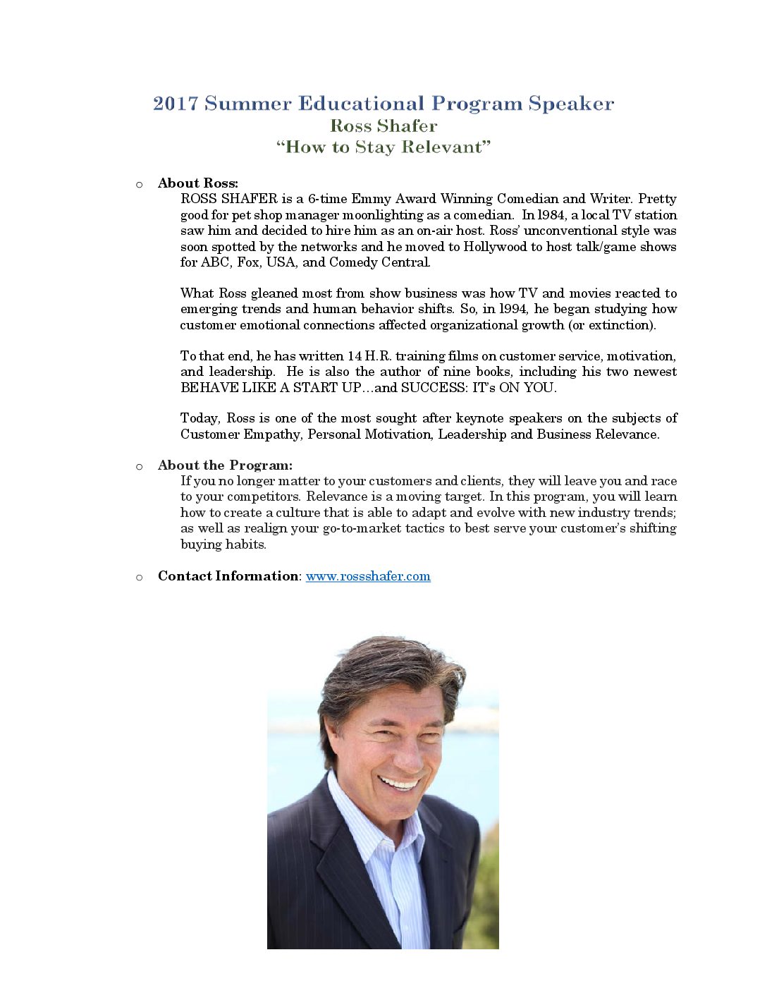 Presenting Our 2017 Summer Educational Program » ESCA